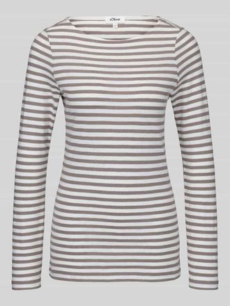 s.Oliver Red Label Slim Fit Langarmshirt aus reiner Baumwolle