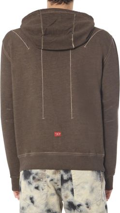 Diesel Hooded Cotton Sweatshirt - Brown
