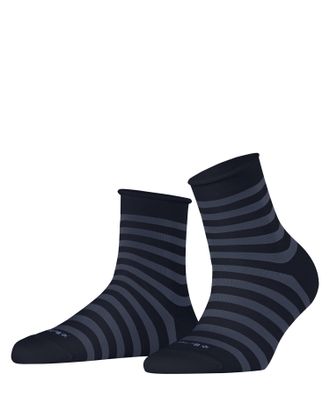 Burlington Damen Socken Swansea W Sso Baumwolle gemustert 1 Paar, Blau Marine 6120, 36-41
