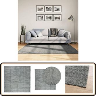 vidaXL Vidaxl - Teppich Shaggy Hochflor Modern Grün 160x160 cm - Shaggy Teppich - Grüner Teppich - Flauschiger Teppich - Hochflor Teppich - Wohnzimmer