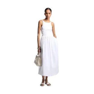 Emporio Armani Femme, Robes, Blanc, Taille: 38 FR Maxi Robes