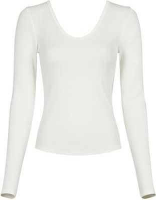 Topshop Top Wendy c&ocirc;tel&eacute; en coton m&eacute;lang&eacute;