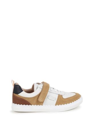 Chlo&eacute; Leather Sneaker - Beige