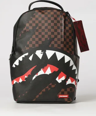 Sprayground Sac &agrave; dos Claw Tear Check avec motif &agrave; carreaux et logo Shark