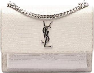 Saint Laurent Pre-owned Sunset Crossbody - Femme - Pre-owned - Blanc - Taille: ONE Size