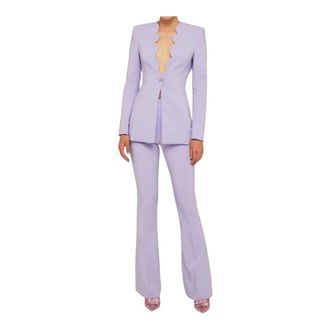 Genny Femme, Pantalons, Violet, Taille: 38 FR Wide Pantalons