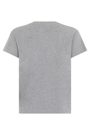 Maison Margiela Womens Short-Sleeve T-Shirt Grey Melange Cotton T-Shirts & Jerseys