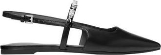 Michael Kors Sling-back d&eacute;tails en monogramme en cuir de vache