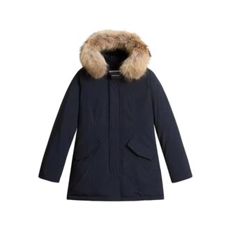 Woolrich Parka Luxury Arctic en fourrure de raton laveur - Femme - Manteaux - Bleu - Taille: 36 FR