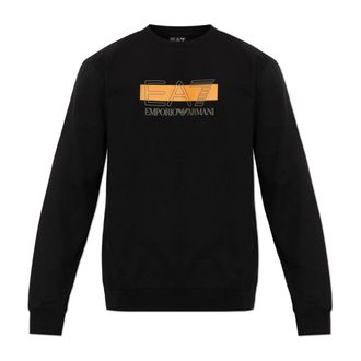 Emporio Armani Sweatshirt mit Print-Logo - - Sweatshirts & Hoodies - Herren - Schwarzk - XL