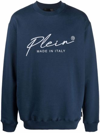 Philipp Plein sweat &agrave; logo brod&eacute; - Bleu