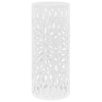 vidaXL Porte-Parapluie Feuilles Acier Blanc Support Parapluie Meuble dEntr&eacute;e