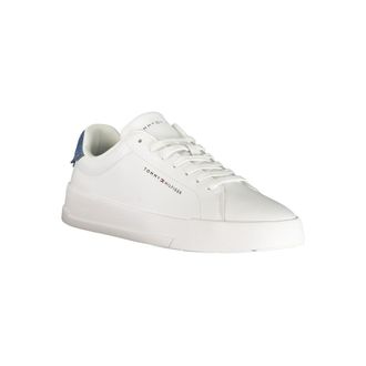 Tommy Hilfiger Lace-Up Leather & Polyurethane Sneaker - White