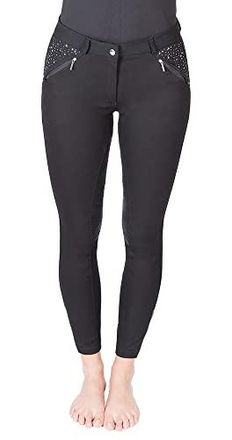 Pfiff 102825 Tiara Pantalon d&eacute;quitation pour Femme avec empi&egrave;cement en Silicone pour Femme 32-48