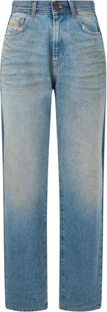 Diesel Femme, Jeans, Bleu, Taille: W26 Pantalon en denim coupe droite