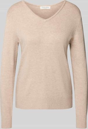 Christian Berg Regular Fit Longsleeve aus Viskose-Mix in Strick-Optik