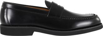 Sebago Homme, Chaussures, Noir, Taille: 43 1/2 EU Mocassin en Cuir Noir avec Bout Carré