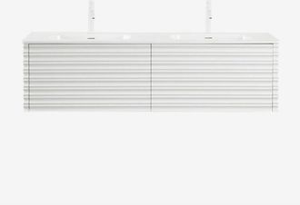 Sklum Sklum - Noura-Badezimmermöbelset aus Holz mit integrierten Waschbecken