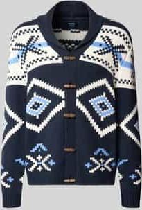 Mc Neal Strickjacke im Allover-Look mit Schalkragen