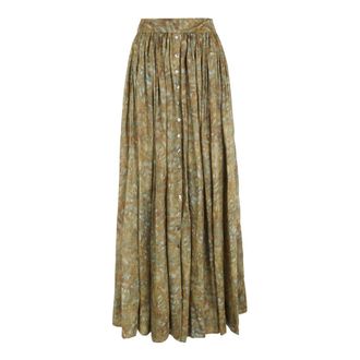 Cortana Lil- Ramie Rock Falle Druck- - - Skirts - Damen - Gelb - M