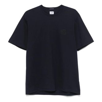 C.P. Company Metropolis Series Mercerized Jersey Sketched Graphics T-Shirt - - Tops - Herren - Blau - S