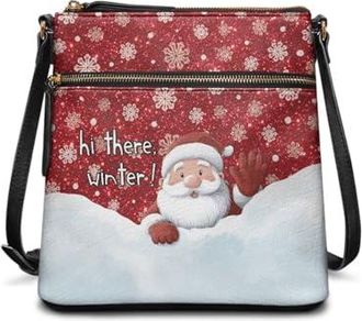 Coloranimal Sac &agrave; main &agrave; bandouli&egrave;re Corss pour femme - Sac &agrave; bandouli&egrave;re - Sac &agrave; bandouli&egrave;re - Sac &agrave; main de No&euml;l imperm&eacute;able, Dessin anim&eacute; P&egrave;re No&euml;l