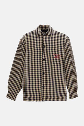 Dr&ocirc;le de Monsieur Overshirt Mit Slogan Im Karo-design