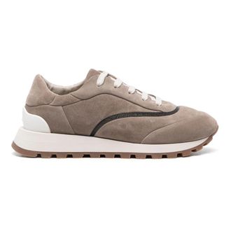 Brunello Cucinelli Leather Chain Sneakers - - Shoes - Damen - Beige - 36 EU