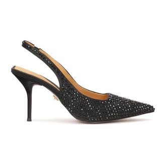 Kazar Offene Fersenpumps mit eckiger Spitze - - Shoes - Damen - Schwarzk - 41 EU
