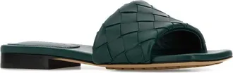 Bottega Veneta Newemeraldgreen Slippers Flat Shoes