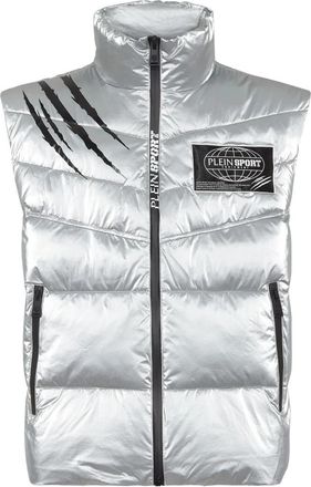 Plein Sport Nylon Crease Vest - - Sport - Herren - Grau - 3XL