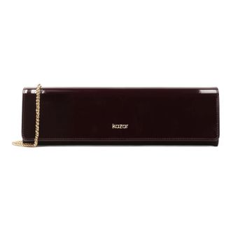 Kazar Verl&auml;ngerte Lack-Abendhandtasche - - Bags - Damen - Braun - ONE SIZE
