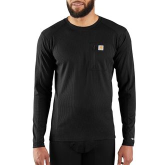Carhartt Work in Progress Herren Base Force Midweight Tech Crew Baselayer-Shirt, Schwarz, 3XL