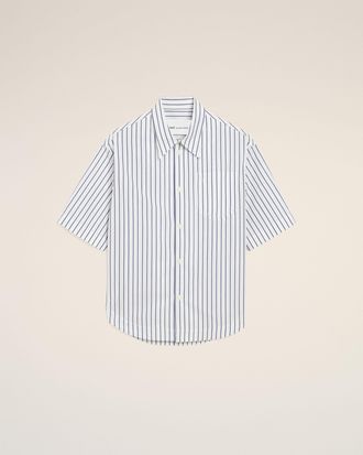 Ami Chemise Blanche Ray&eacute;e Manches longues Ami De Coeur en Coton Blanc - XXL - Unisex