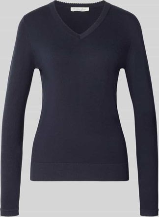 Christian Berg Pullover aus Viskose-Mix mit V-Ausschnitt