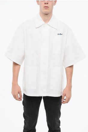 Off-white Boxy Fit Cotton Short Sleeved Shirt size 46