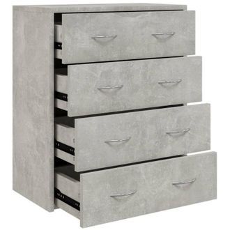 vidaXL Buffet avec 4 tiroirs 60x30,5x71 cm Gris b&eacute;ton Vidaxl