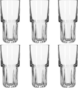 Libbey Longdrink Gl&auml;ser 6er Set 355ml stapelbar Cocktail-Glas ~ys 5 7i1r