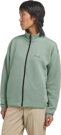 Jack Wolfskin Fleecejacke JACK WOLFSKIN MOGARI FZ W, Damen, Gr. L (42/44), gr&uuml;n (gr&uuml;nzinnia), Obermaterial: 95% Polyester, 5% sonstige Fasern. Futter: 100% Polyeste