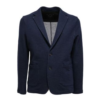 Tonello Schmale Melange Baumwollstrickjacke - - Jackets - Herren - Blau - M