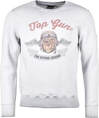 Top Gun Sweat-shirt pour homme Smoking Monkey Tg20191034 Gris, XL