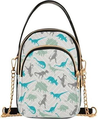 Mnsruu Dinosaru - Sac &agrave; bandouli&egrave;re dinosaure pour femme - Sac &agrave; main &agrave; bandouli&egrave;re - Sac &agrave; main pour t&eacute;l&eacute;phone portable - Sac de voyage en cha&icirc;ne - Sacs &agrave;, 