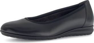 Gabor Damen Klassische Ballerinas | Frauen Flats | Moderate Mehrweite (G) | Pumps | Halbschuhe | Sommerschuhe | Slipper | flach | schwarz | 37.5 EU - 4.5 UK