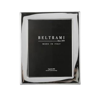 BELTRAMI Beltrami 1 KLASSISCHER SCHMALER FOTORAHMEN 18X24 CM, Holz Miro Silber Metall Glas Karton