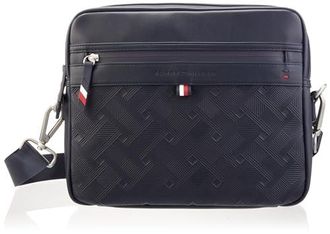 Tommy Hilfiger Leo-Editor Xbody-Embossed PVC, Sac Messager Homme, Tommy Navy, Taille Unique
