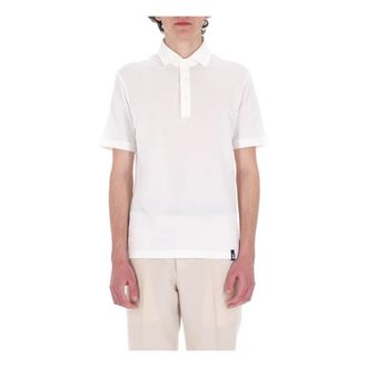 Drumohr Polo aus Ice Cotton - - Tops - Herren - Wei&szlig; - L