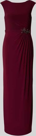 Adrianna Papell Abendkleid mit Raffungen und Pailletten