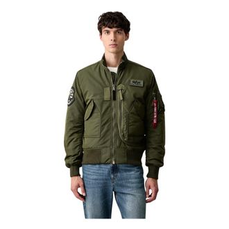 Alpha Industries Blouson Bomber Engine - Homme - Vestes - Vert - Taille: L