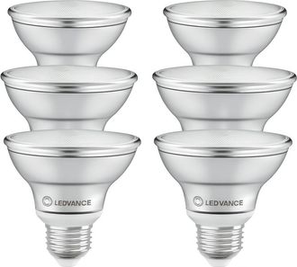 Ledvance 6x LED PAR30 Reflektorlampe, Warmwei&szlig;, 10W, Dimmbar, PAR30, E27, 75W Ersatz, 220-240V, 6er SPARPACK
