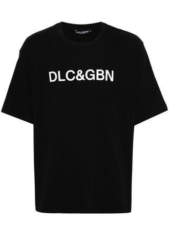 Dolce & Gabbana t-shirt en coton à logo imprimé - Noir